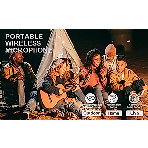 SGPRO Multiple-Purpose Wireless Microphone Set Compact Receiver Mute Function Battery Indicator for Singing, DJ, Speech, Classroom, Church, Home Karaoke and More (SG-13 | Single Handheld Set)