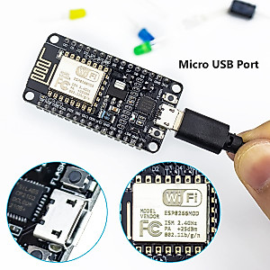 Hosyond 3Pcs ESP8266 ESP-12E CP2102 NodeMCU Lua Wireless Module Development Board for Arduino IDE/Micropython
