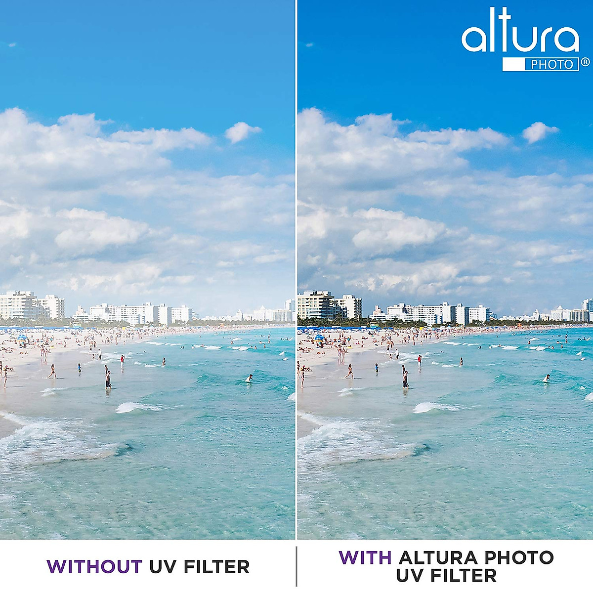 Altura Photo 55MM Lens Filter Kit - Includes 55MM ND Filter, 55MM Polarizer Filter, 55MM UV Filter - UV, CPL Polarizing Filter, Neutral Density for Camera Lens with 55MM Filters + Lens Filter Case
