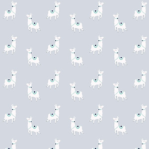 Hello Spud - Llamas on Gray Fitted Crib Sheet Organic Cotton Jersey - Super Soft