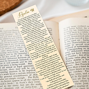 Bible Verse Psalm 91 Christian Bookmarks, Christian Bookmark, Page Marker divider, Christian Gifts for Men Woman Father Mother Faith Hope Encouragement (Pack of 12)