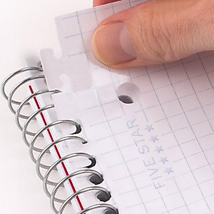 Five Star Insertable Loose Leaf Paper, 1 Pack, 3 Hole Punched, Reinforced Filler Paper, Graph Ruled Paper to Add and Rearrange Pages in Spiral Notebook, 11-1/2" x 8", 75 Sheets/Pack (17018)