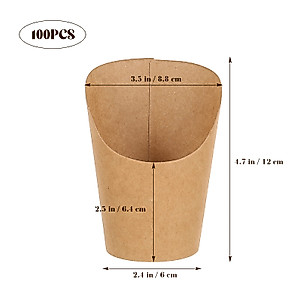 UPKOCH 100Pcs French Fries Cups Disposal Paper Charcuterie Holder Waffle Ice Cream Cups Cupcake Wrappers for Wedding Birthday Party Celebrations Festivals