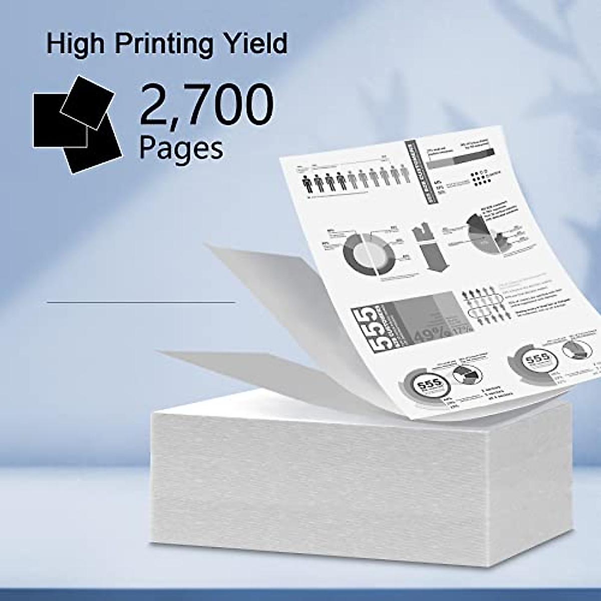 Compatible High Yield 1 Pack Black TN-450 TN450 Toner Cartridge Replacement for Brother DCP-7060D 7065D Intellifax 2840 2940 MFC-7240 7360N 7365DN 7460DN 7860DW HL-2130 2132 2220 Printers -by HNQGSM