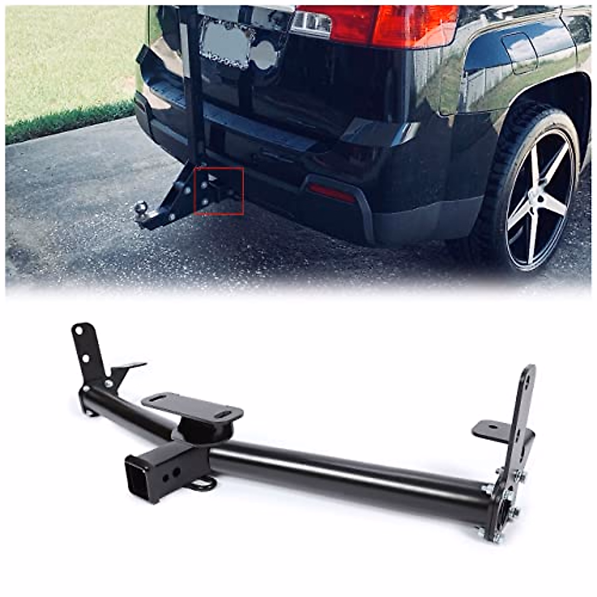 ECOTRIC Class III Tow Trailer Hitch Compatible with 05-17 Chevy Equinox 10-17 GMC Terrain 06-09 Pontiac Torrent 02-07 Saturn Vue (Not The All-Welded Structure)