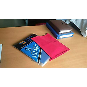 School Book Covers – 6 Frustration Free, Long Lasting Stretchable Fabric Jumbo Book Covers with 3 Post It Pads. Jumbo 9" x 12". Fit Textbooks. Perfect for School and Gifts.