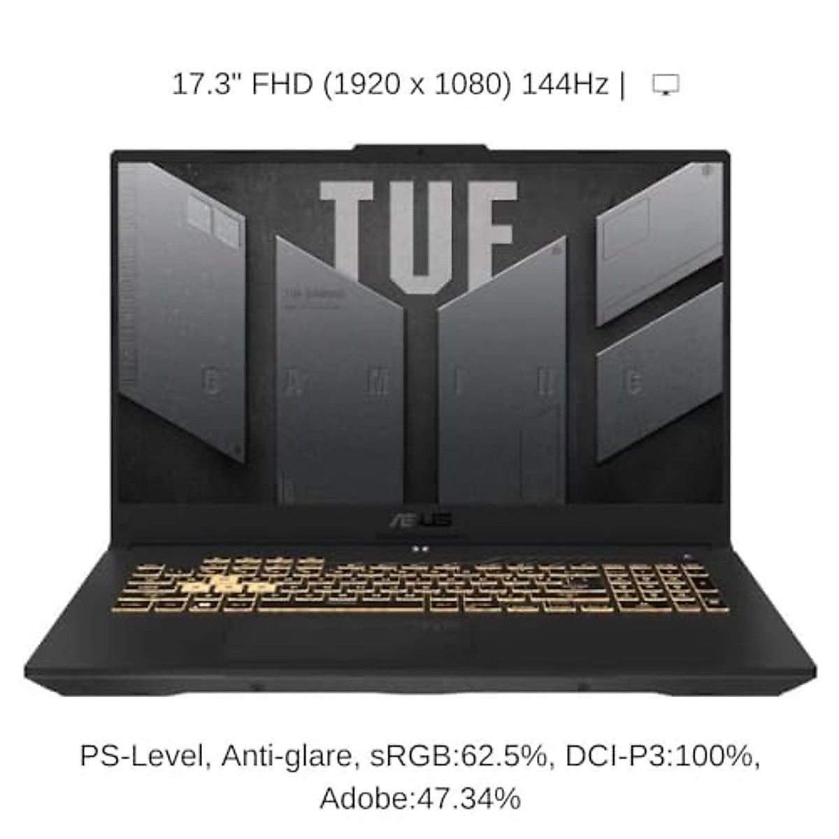 HIDevolution ASUS TUF Gaming A17 FA707XU 17.3" FHD 144Hz, 4.0 GHz Ryzen 9 7940HS, RTX 4050, 32 GB DDR5 RAM, 1 TB PCIe SSD, Windows 11 Pro
