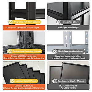 BEESTMUEBLE 3000LBS Garage Shelving, Garage Storage Shelves, Heavy Duty Shelving, 5 Tier Adjustable Garage Shelves, Metal Shelves for Garage Storage Rack Industrial Shelving,47.24''W X 78''H X18''D