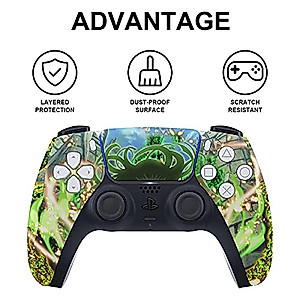 PlayStation 5 Digital edition version sticker protective cover, The Green Halo of Naruto Senjuku ps5 controller protective shell (compatible with ps5 Digital edition)