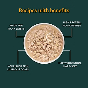 Made by Nacho Premium Minced Wet Cat Food with Hydrating Bone Broth 3.0oz (24 Packs) (Minced Wild-Caught Salmon and Sole)