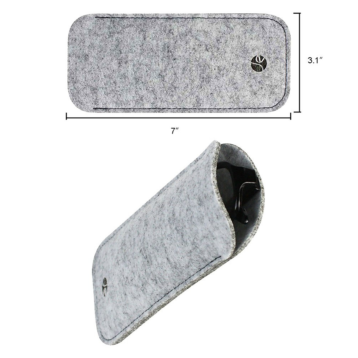 JAVOedge [5 PACK], Soft Felt Slip In Pouch Case for Sunglasses, Reading Glasses Multi Colors, MicroFiber Cloth