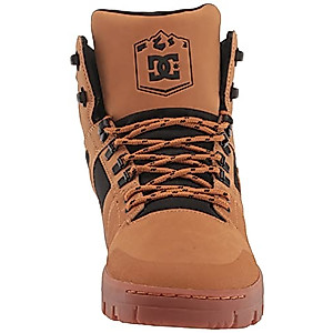 DC Men's Pure High-Top Water Resistant Boot Skate Shoe Snow, Wheat/Black, 12