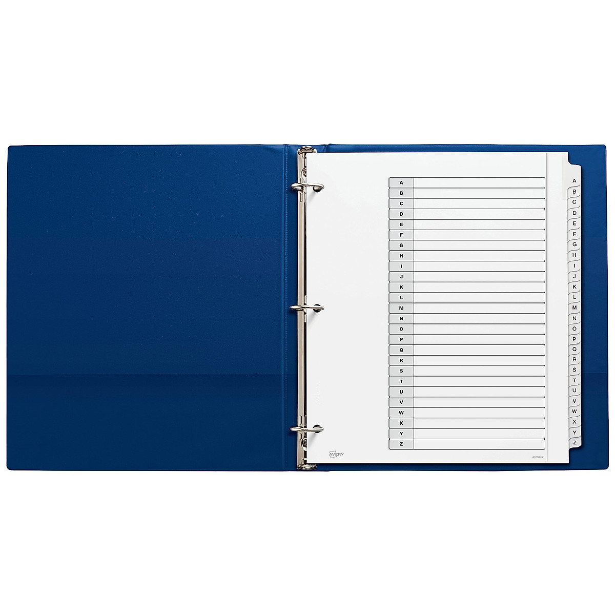 Avery Extra-Wide 26 Tab Dividers for 3 Ring Binders, Customizable Table of Contents, Multicolor Tabs, 1 Set (11166)