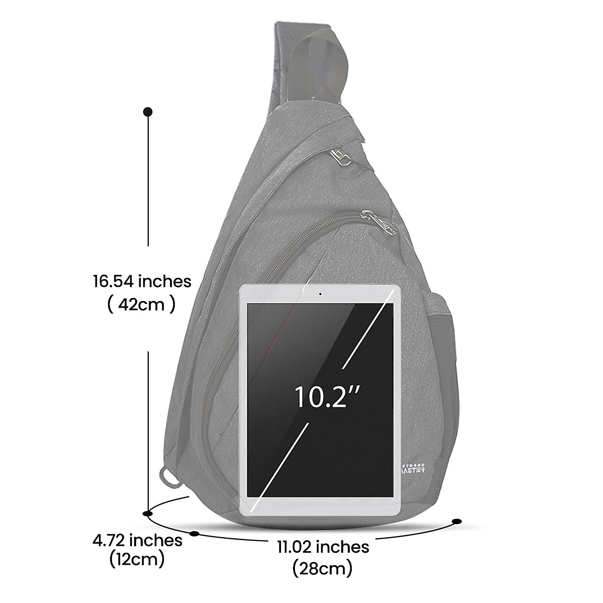 OutdoorMaster Sling Bag - Crossbody Shoulder Chest Urben/Outdoor/Travel Backpack for Women & Men (Gray)