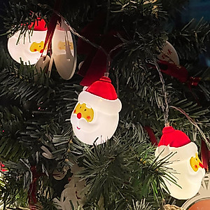 Apeso Christmas Lights, Snowman String Lights 10 ft 20 LED Battery Operated Fairy Lights, DIY Lights Decorations for Home, Garden, Patio Festival Party, Indoor and Outdoor Use (Santa Claus)