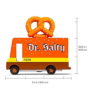 CANDYCAR® Wooden Food Truck Collection - Pretzel Van, Premium Handcrafted Beech Wood Toy Car