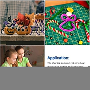 MECCANIXITY Pipe Cleaners Chenille Stems 30cm/12 Inch for DIY Art Creative Crafts Decorations, Red White Pack of 100