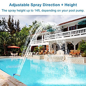 Swimming-Pool Fountain Water Sprinkler Cooler - Water Fun Sprayer for Above & In Ground Pools Decoration, Waterfall Pool Aerator Chiller for Indoor Outdoor Pool Pond Garden Temperature Circulation