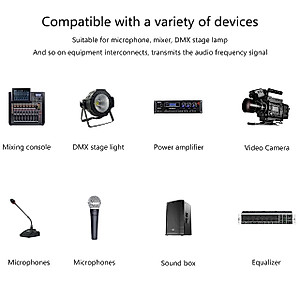 XMSJSIY Dual XLR 3 Pin to XLR 5 Pin DMX Stage Light Cable Audio Cable,DJ XLR 5-Pin Female to XLR 3-Pin Male Connector Mic Preamp Y Splitter Patch Cable for Microphone-50cm(Male to Female)
