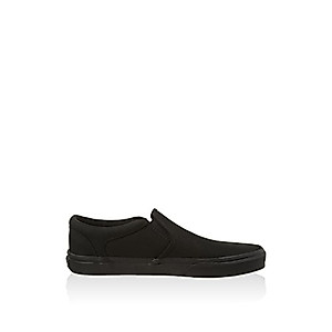 Vans Men's Low-Top Sneaker, Black Canvas Black B, 9.5