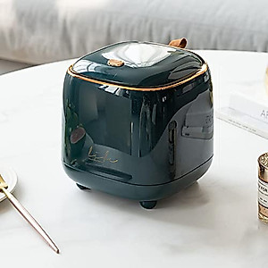 HEPVET Counter Trash Can,Mini Trash Can with Lid,Compost Bin Desktop Trash Can Tiny Trash Can with Removable,Garbage Can for Car Home Desk Countertop Office