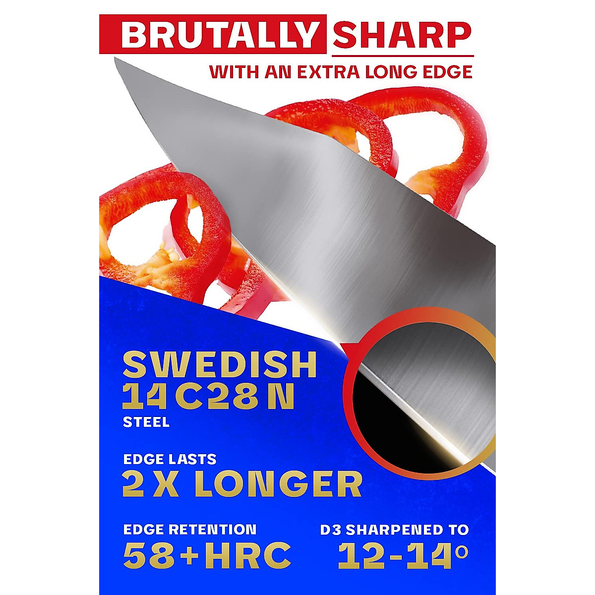 Dalstrong Chef Knife - 10 inch - Centurion Series - Premium Swedish 14C28N High Carbon Stainless Steel - G10 Handle Kitchen Knife - Razor Sharp Chef's Knife - Cooking Knife - Sheath Included