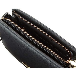 Calvin Klein Hayden Saffiano Organizational Crossbody, Black/Gold