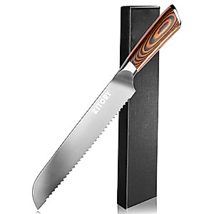 Kitory Bread Knife 8" Serrated Slicing Knife, Ultra Sharp Bread Cutting Knife, Cake Knife Bread Cutter with German High Carbon Stainless Steel Blade&Ergonomic Handle, 2023 Gifts