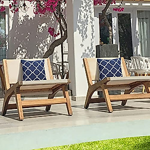 JMKaixin Outdoor/Indoor Throw Pillows, Pack of 2 Waterproof Decorative Throw Pillows with Inserts, 18”x18” Square Pillows for Bed, Couch, Sofa and Patio Furniture