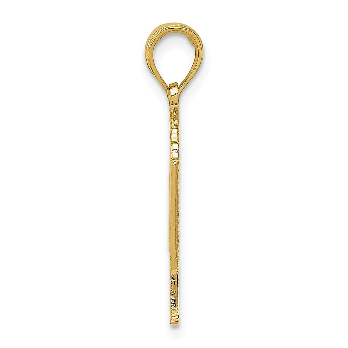 Solid 14k Yellow Gold Piano Pendant Charm - 25mm x 20mm