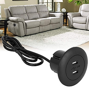 Electric Recliner Chair Sofa Replacement Button, Recliner Remote Replacement, Power Socket Dual USB Phone Charging Port for Power Recliner Chair Sofa