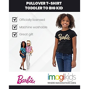 Barbie Toddler Girls Graphic T-Shirt Black/Gold 4T