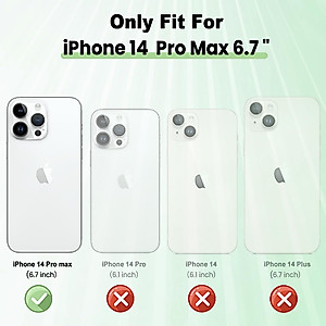 BITOBE Designed for iPhone 14 Pro Max Case Compatible with MagSafe TPU Magnetic Glitter Camera Protection for Women Girls for iPhone 14 Pro Max 6.7"-White