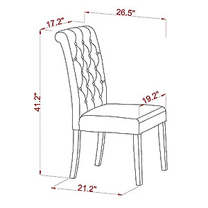 East West Furniture ANBR5-LWH-02 Dining Set