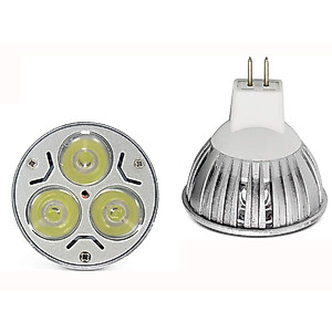 K JINGKELAI MR16 LED Bulbs 3W 12V Cool White 6000K Bulbs GU5.3 Base 35W Halogen Equivalent Not Dimmable 60 Degree Beam Angle LED Spotlight Bulbs for Landscape Recessed Lighting, 6 Pack