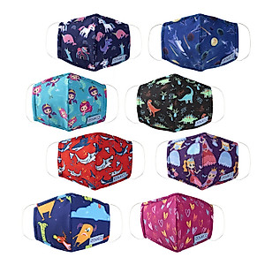 Dr. Talbot's Kid’s Washable Cloth Cup Face Mask for Personal Health by Nuby, Monsters, 2-5 Years Old Kids