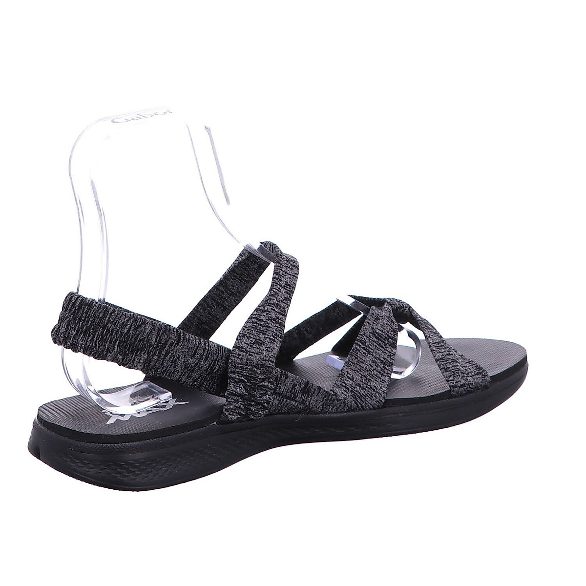 Skechers Performance Women's H2 Goga Bountiful Flip Flop,Black/Gray,11 M US