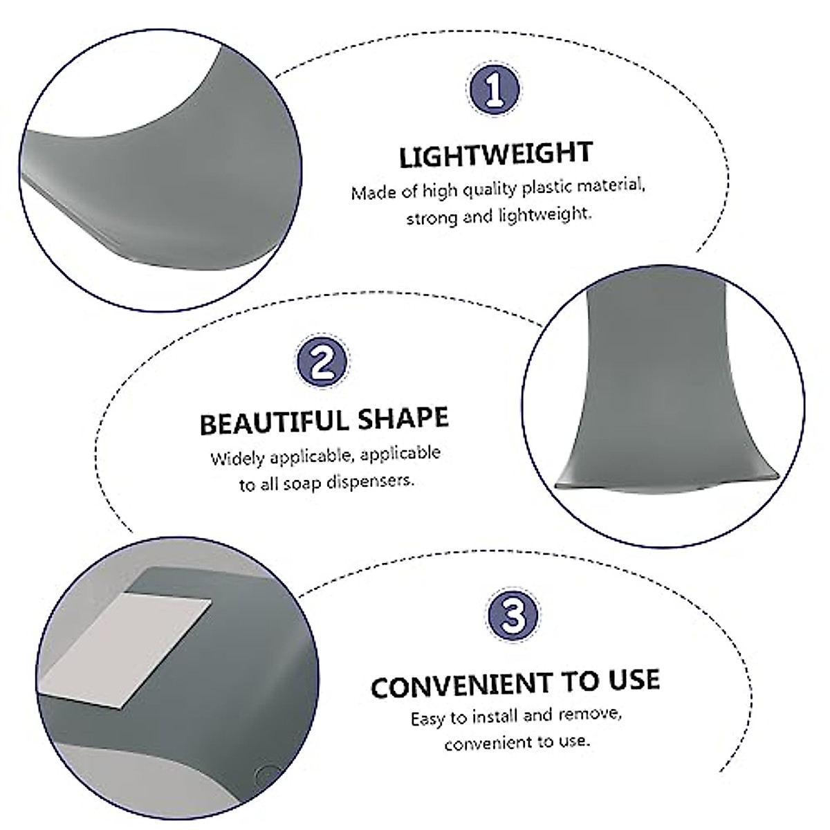 FONDOTIN 1Pc Water Tray Wall Drip Tray soap Dispenser drip Tray Foam Soap Tray Foam Drip Tray Wall Mounted Mug Rack Bathroom soap Dispenser Catch Tray Hand Plastic Water Receiver Water Drop