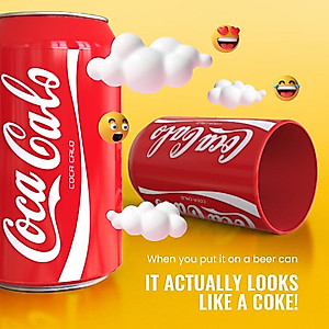 Skywin Silicone Can Sleeve (3 Pack) - Can Cover can Hides Can by Disguising it as a Can of Soda (Red)