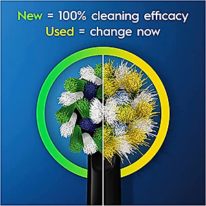 Oral-B CrossAction Toothbrush Head Black, CleanMaximiser Technology, 10 Counts, Mailbox Sized Pack, 7 g