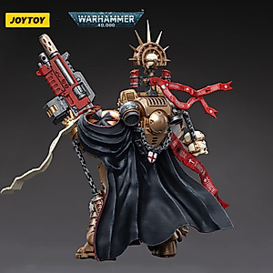 JOYTOY Warhammer 40,000 Action Figure Black Templars High Marshal Helbrecht 5-Inch Collection Model Christmas Birthday Gifts