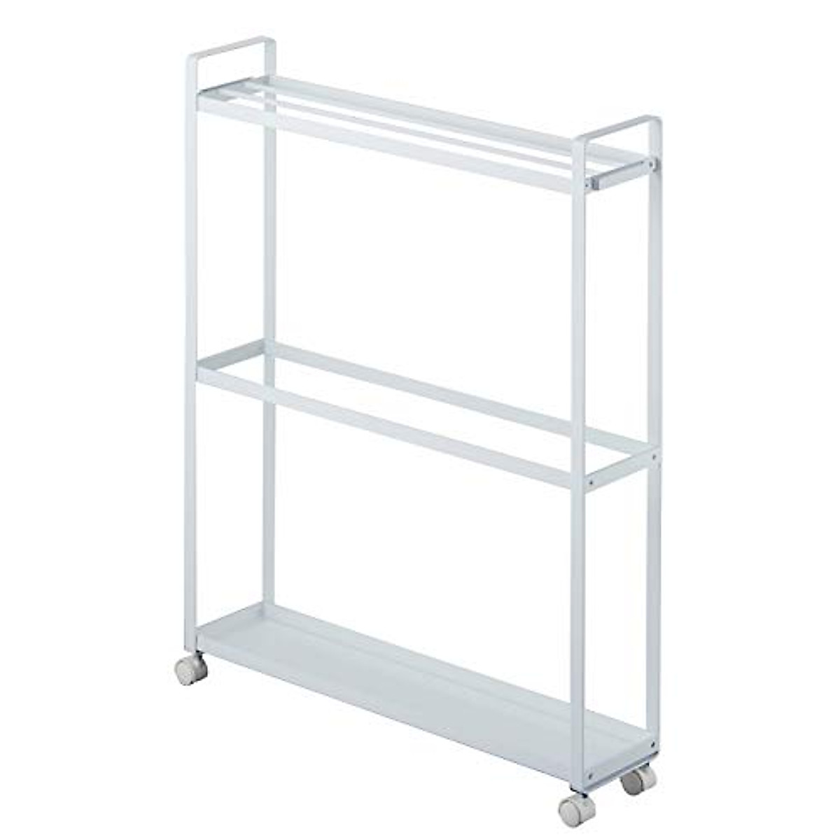 YAMAZAKI home 4292 Towel Rack and Bath Cart-Rolling Bathroom Storage Organizer, One Size, White