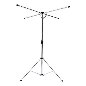 Leblett Tripod Clothes Drying Rack,Foldable Portable Space Saving Laundry Drying Rack High Capacity 4 Poles,Height-Adjustable with 10 Hooks for Outdoor and Indoor Home Use