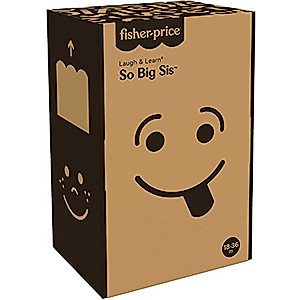 Fisher-Price Laugh & Learn So Big Sis, Large Musical Plush Puppy Toy with Learning Content for Infants and Toddlers