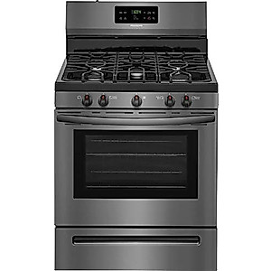 Frigidaire 4-Piece Black Stainless Steel Kitchen Package with FFHB2750TD 36 French Door Refrigerator FFGF3054TD 30 Gas Freestanding Range FFMV1645TD 30 Over-the-Range Microwave and FFID2426TD 24 Fully Integrated Dishwasher