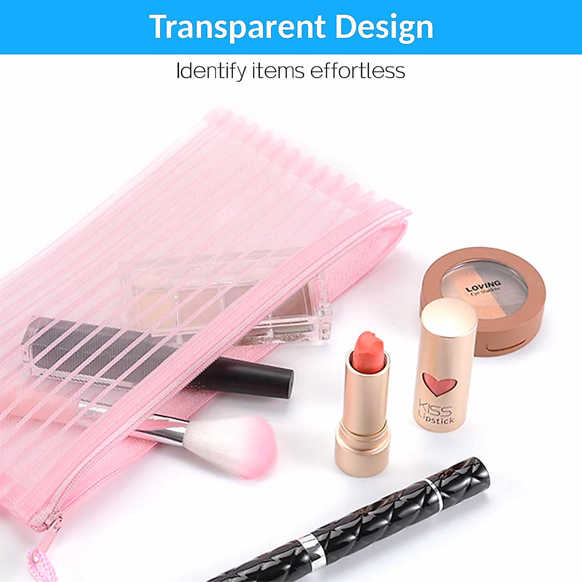 Sooez 20 Pack Zipper Mesh Pencil Pouches, 10 Colors Mesh Pencil Case Pencil Pouch Bulk, Pencil Bags Pouches with Zipper Bulk, A6 Small Mesh Bags with Zipper for Cash, Travel Office Home