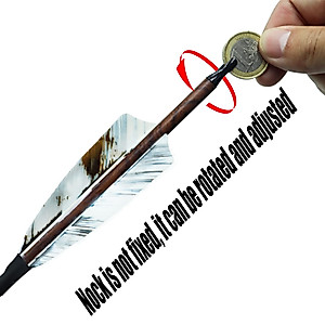 Archery Carbon Arrows 28/29/30/31 Inch 4 Inch Turkey Feather Spine 500 Competition Practice Hunting Target Shooting for Recurve Long Traditional Bow and Compound Bow 6/12Pcs (28 Inch,12 Pcs)