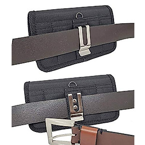 AISCELL Carrying Case Holster for Moto One 5G,One 5G UW,One 5G ace,G Stylus 5G(2022)(2023),Moto G 5G,Edge+(2023)(2022),Moto G Pure,G Power (2022),Rugged Nylon Metal Belt Pouch(Fit Cover on)