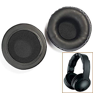 MDR-NC7 Replacement Ear Cushion Ear Pads Earmuff Upgraded Ear Cover Compatible with Sony MDR-NC6 AKG K81 K518 K67 JBL SYNCHROS E40BT Headset Headphone (Black)