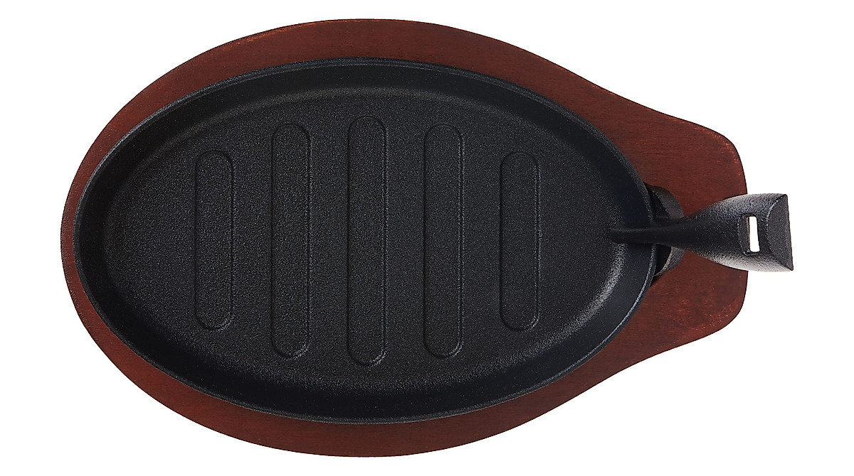 Winco ISP-3 Cast Iron Steak Platter - Durable & Stylish